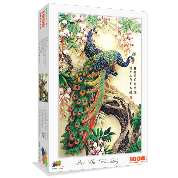 Bộ tranh xếp hình jigsaw puzzle cao cấp 1000 mảnh ghép – Hoa Khai Phú ...