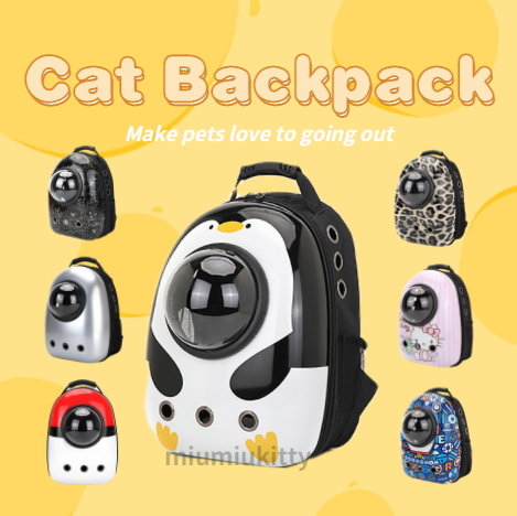 Cartoon Pet Dog Cat Backpack Bag Carrier For Cat Dog Adjustable Travel ...