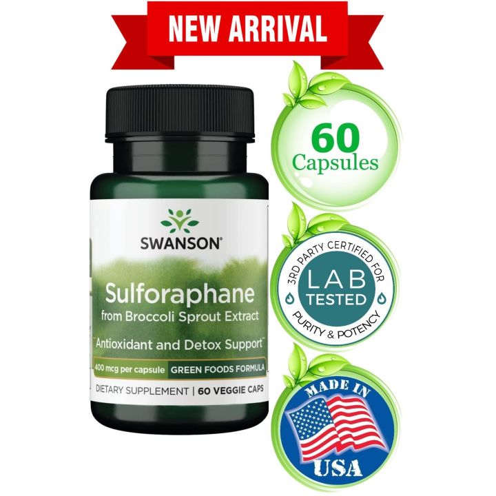 Real Sulforaphane 60 Caps 400mcg Broccoli Seed Potent Extract Superfood ...