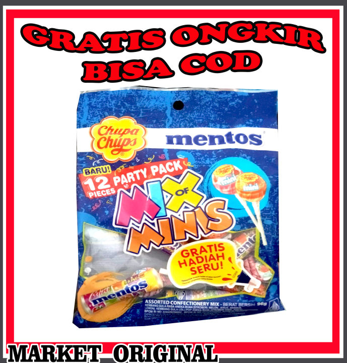 Permen chupa cups mix minis isi 12 pcs | Lazada Indonesia