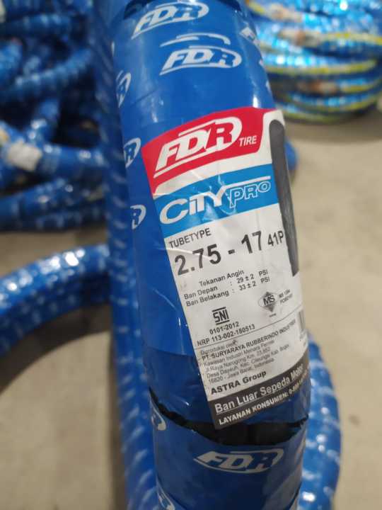 FDR CITY PRO Ban Motor Bebek Ring 17 Tube Type 275-17 Supra/Jupiter ...