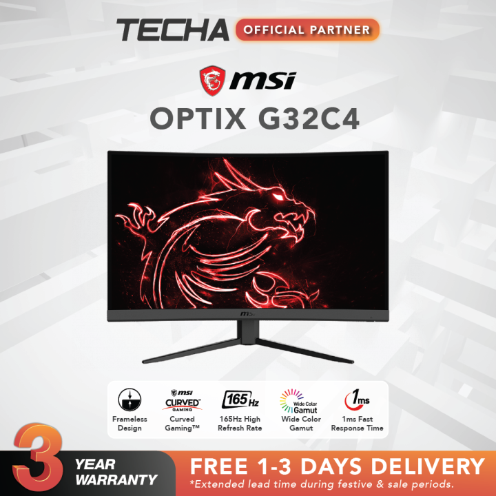 MSI Optix G32C4 | 31.5" FHD | 165Hz 1ms | AMD FreeSync | VA | 1500R ...