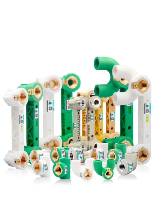 PPR Equal Potential Inner Wire Elbow Double Joint Three-Way Connector U ...
