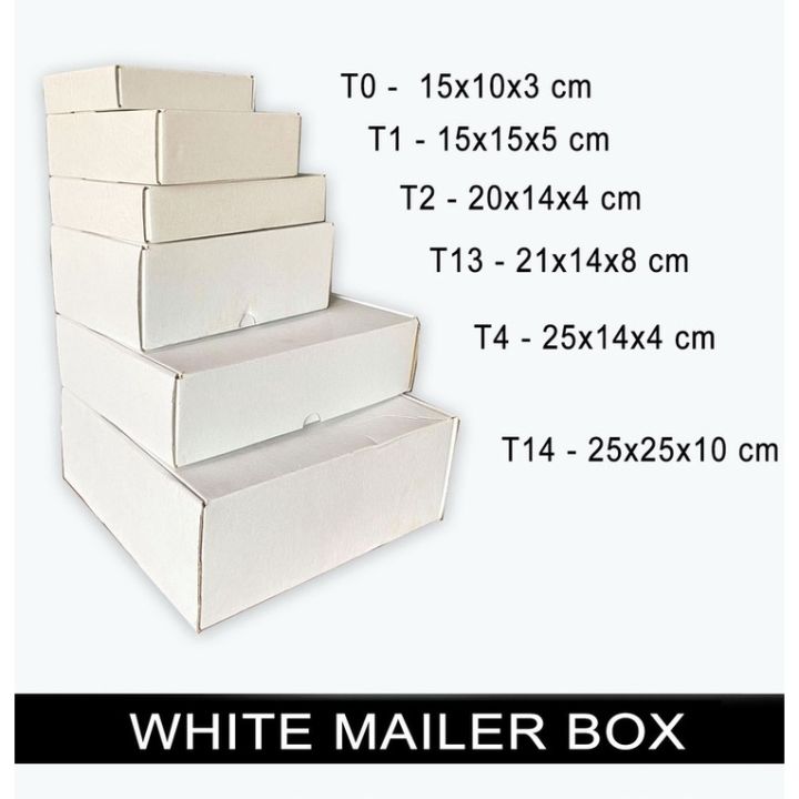 White Corrugated Kraft Box/ Carton/Kraft Mailer Box/ T-Box Black/ Gift ...