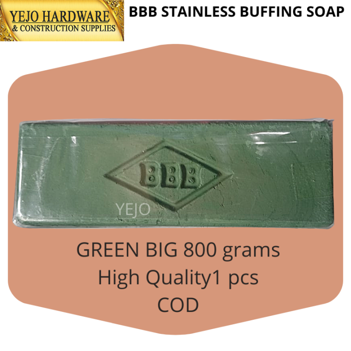 BBB STAINLESS BUFFING SOAP GREEN BIG 800grams Good Quality Heavy Duty ...