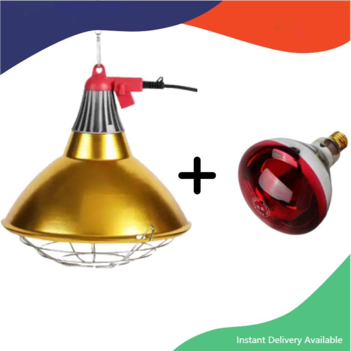 Pets Piggery Poultry Big Brooder Heat Lamp with Stepless Switch and ...