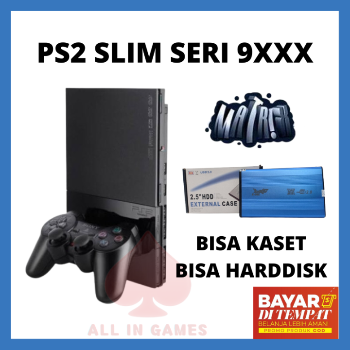 Ps2 slim seri 90xxx multifungsi bisa kaset bisa hdd | Lazada Indonesia