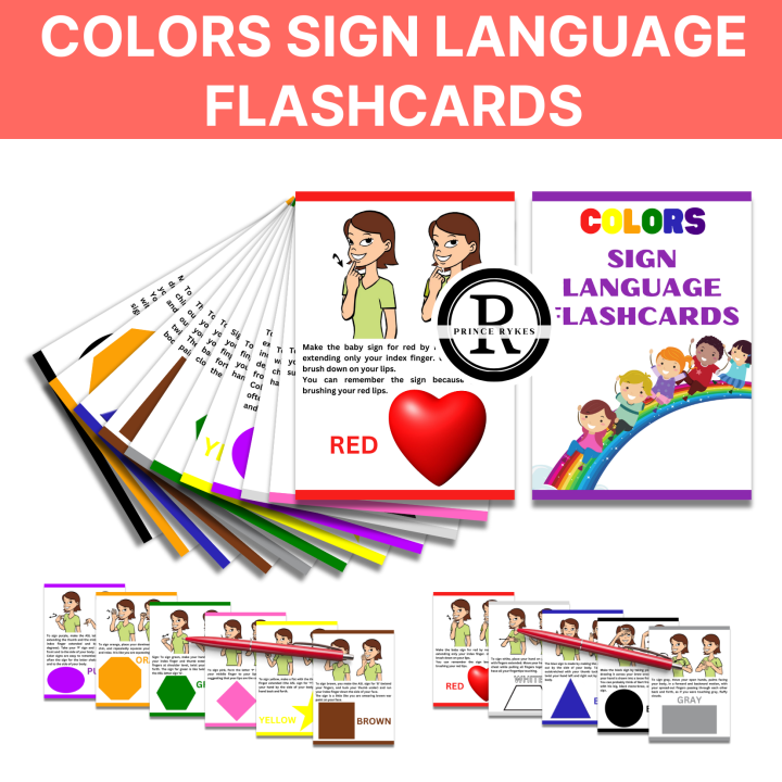 COLORS SIGN LANGUAGE FLASHCARDS ASL , AMERICAN SIGN LANGUAGE FLASH ...