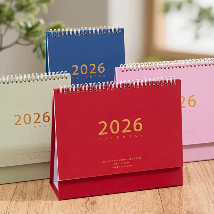 romaine Durable Yearly Calendar 2026 Desk Calendar 2026 Retro Style ...