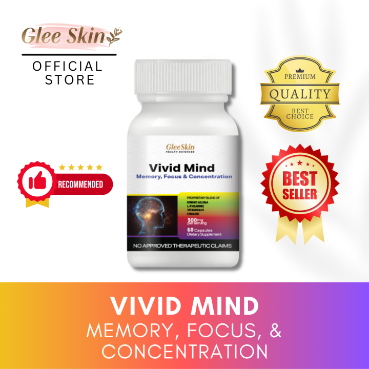 Glee Skin Vivid Mind Memory, Focus, and Concentration Enhanced Focus ...