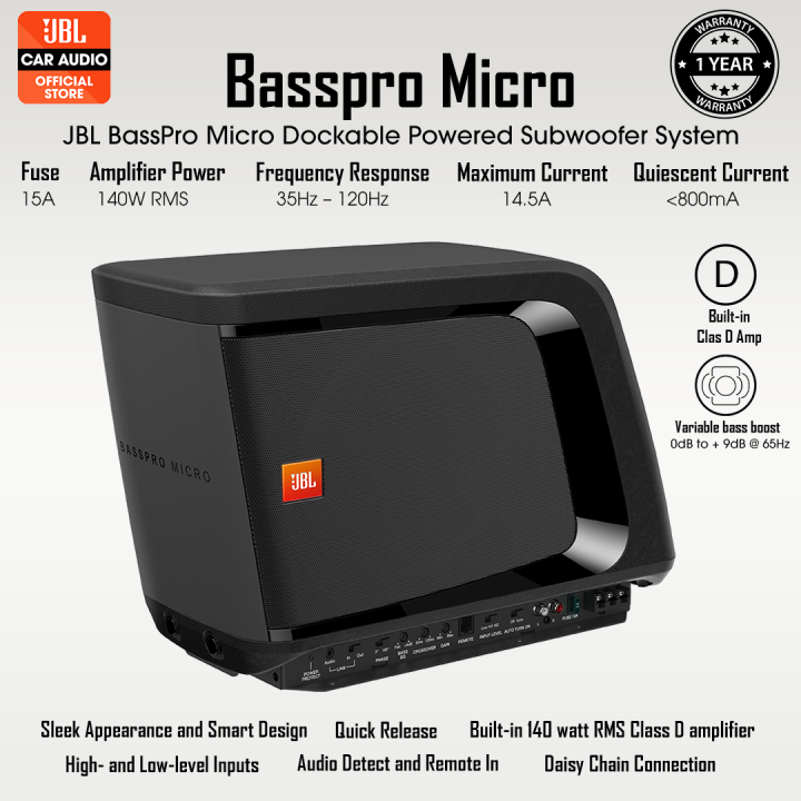 JBL Basspro Micro | Dockable Powered Active Subwoofer | Lazada