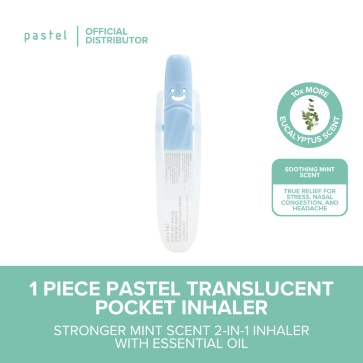 PASTEL Translucent Pocket Inhaler [Menthol, Eucalyptus, Relieve ...