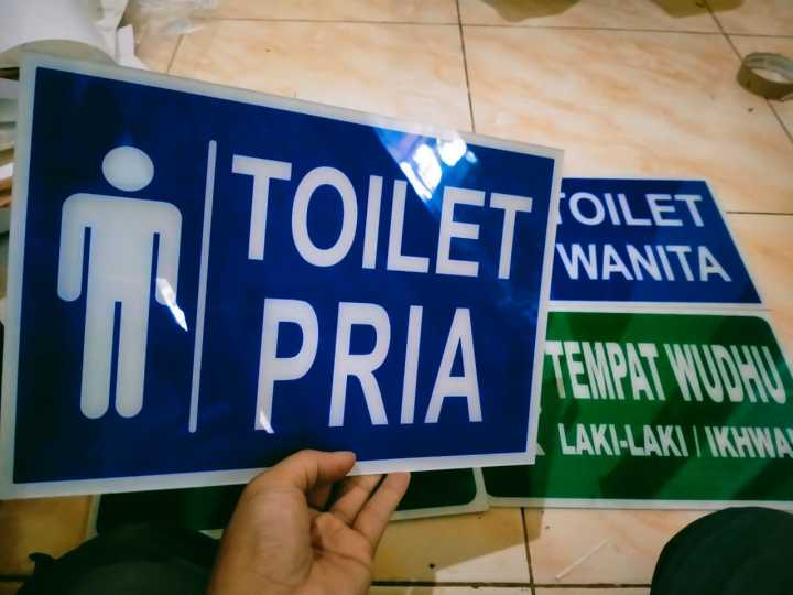PAPAN TANDA KAMAR MANDI / TOILET / WC | Lazada Indonesia