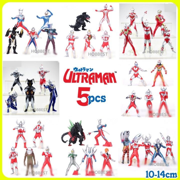 Action Figure ULTRAMAN set isi 5 pcs - Miniatur Topper Kue Pajangan ...