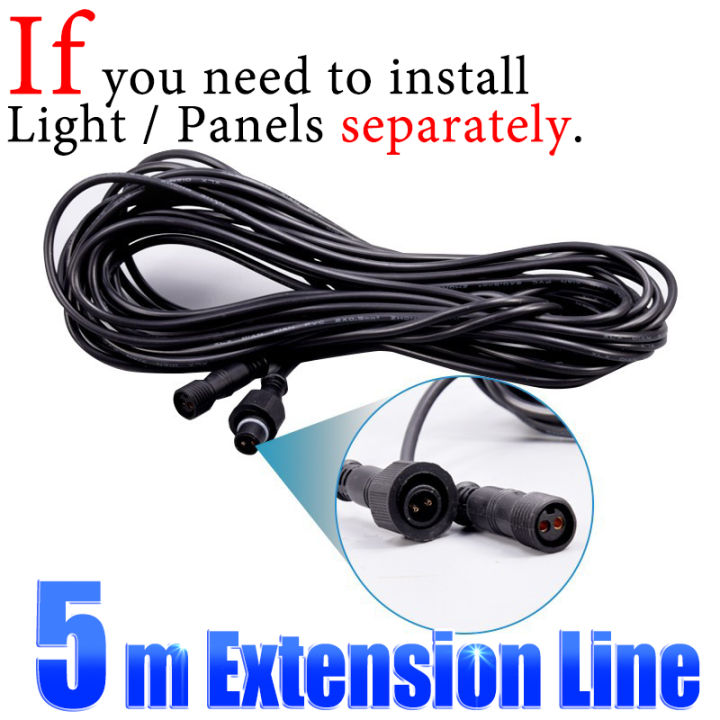 Solar Light Extension Cable 5 Meters Power Cord Solar Powered ...