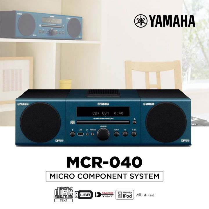 Yamaha MCR-040 Micro Component System with Radio, CD, MP3, Aux, USB and Docking System | Lazada PH