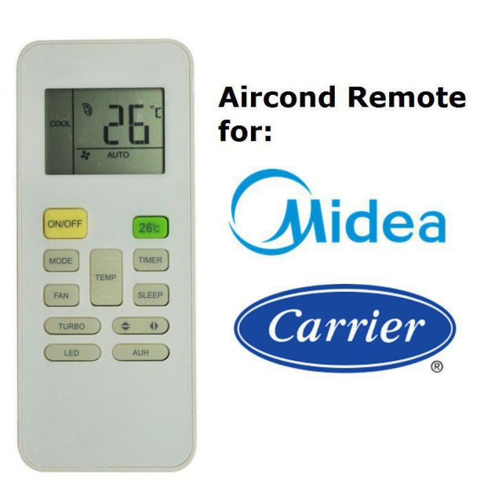 Midea Carrier Remote Control aircond rn02a rn02b rn02c rn02d rn02e ...