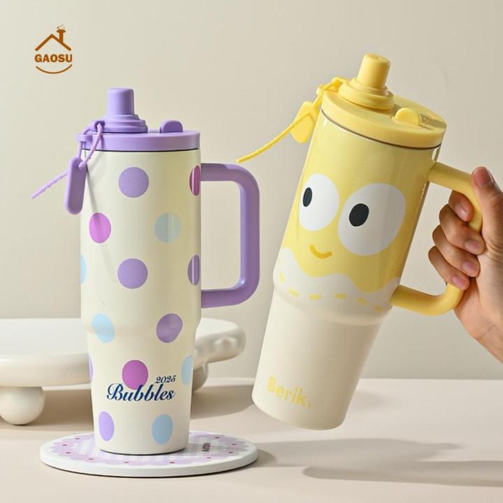 GAOSU botol tahan sejuk Portable Vacuum Cup Leak-proof 900ml Stainless ...