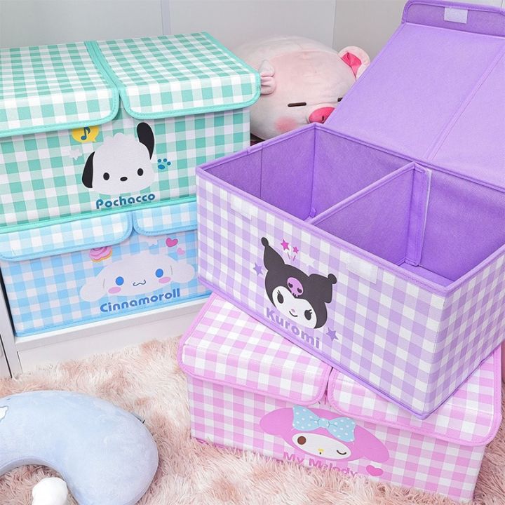 My Melody Hello Kitty Kawaii Anime Foldable Storage Box Cute Cartoon ...