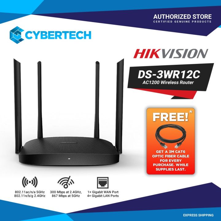 Hikvision WR12C DS-3WR12C Wifi 5 1200 Mbps Dual Band 11 AC Wireless ...