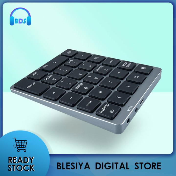 Blesiya Bluetooth Wireless Number Pads 28 Keys with Multiple Shortcuts ...