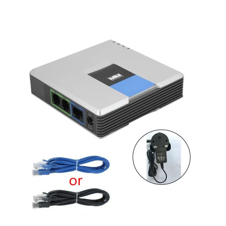VOIP Gateway 2 Ports SIP V2 Protocol Internet Phone Adapter with ...