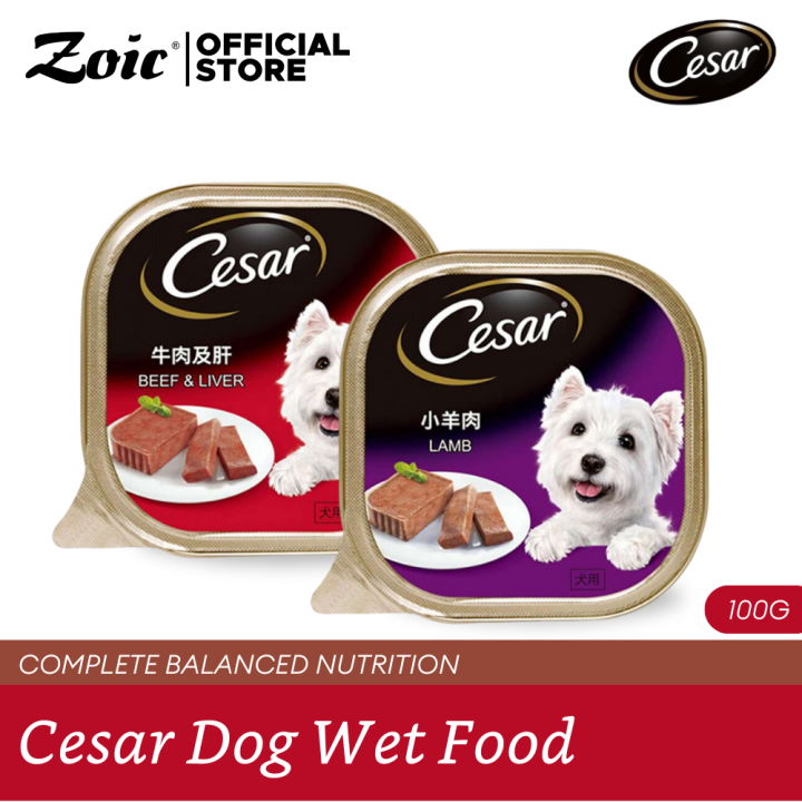 Cesar Classic Loaf in Sauce Wet Dog Food, Dog Treat Lamb Flavor, Beef ...
