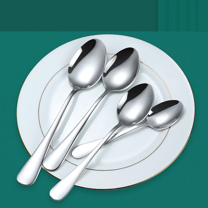 LPJ life store 12Pcs Stainless Steel Spoon/Fork Thick High Quality ...