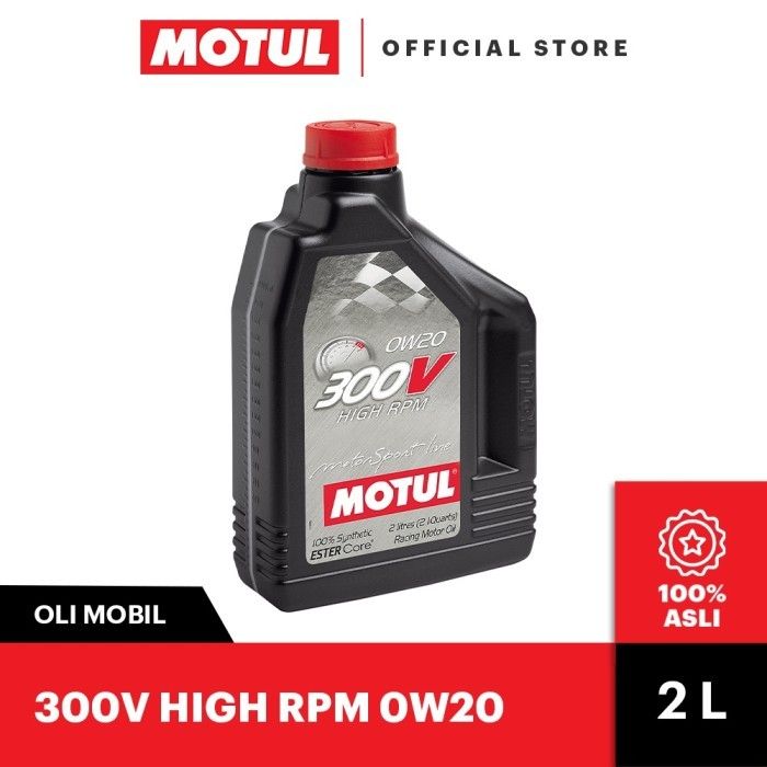 *MOTUL 300V HIGH RPM 0W20 (2L)* Oli Mesin Mobil - Original | Lazada ...