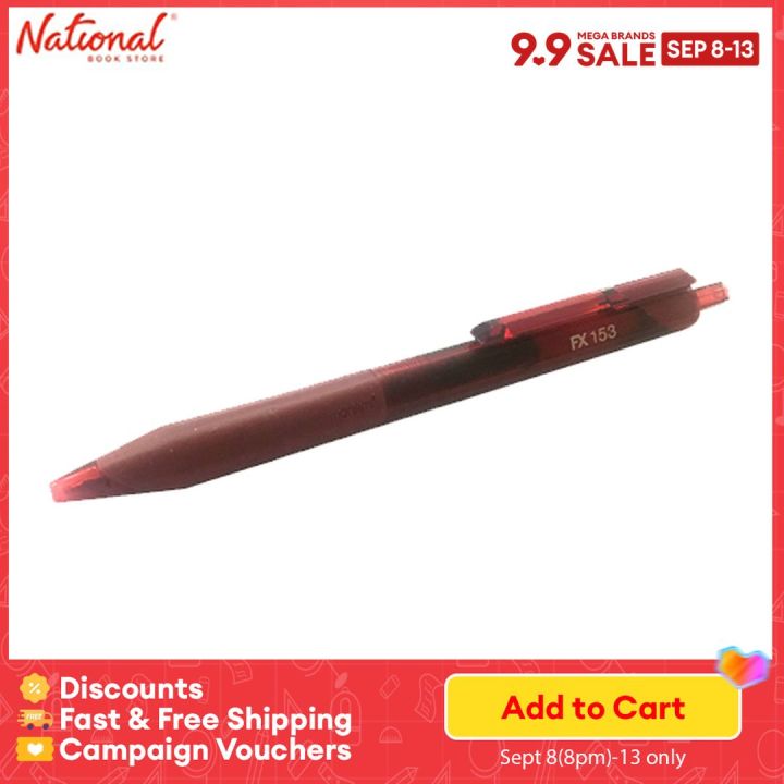 Monami Fx- 153 Retactable Ballpoint Pen Red 0.7Mm | Lazada PH