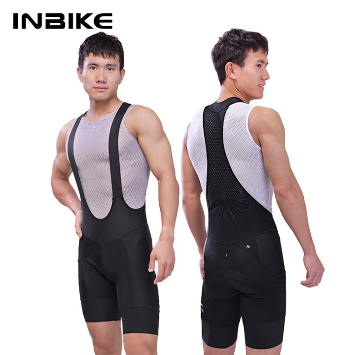 INBIKE กางเกงขาสั้นผู้ชายผ้ากันลื่นด้านหลังเป็นตาข่ายรอง3D กางเกงขี่จักรยานมีกระเป๋าหลายช่อง ...
