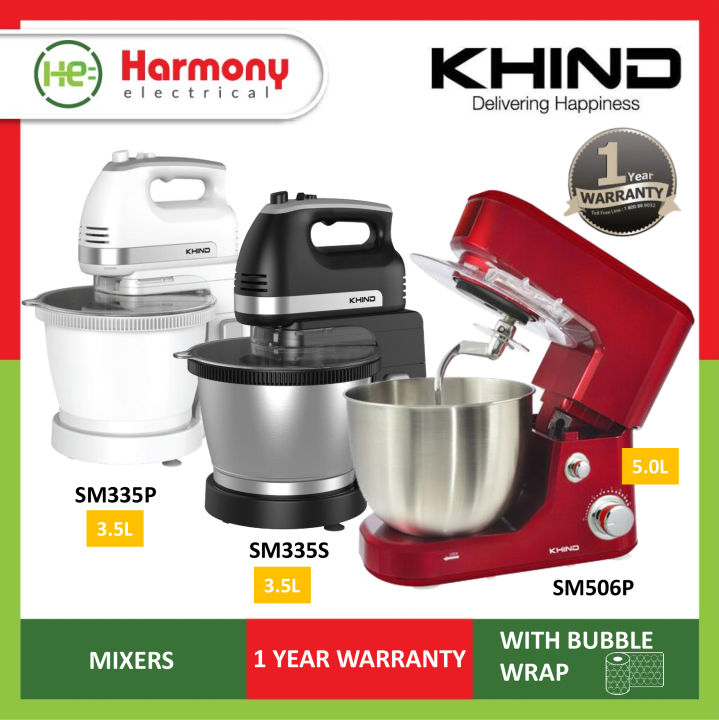 KHIND Stand Mixer SM335S / SM335P (3.5L) / SM506P (5.0L) Pengadun 搅拌器 ...