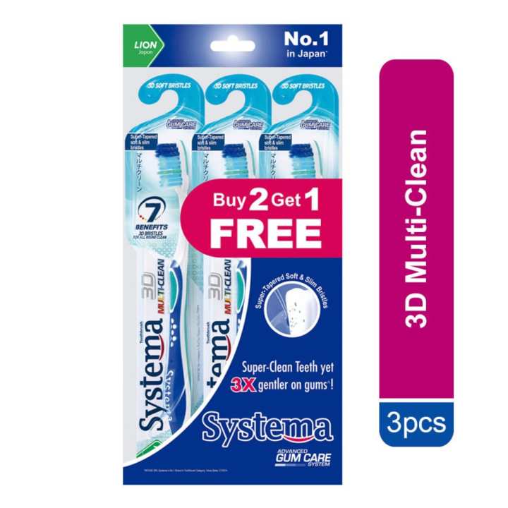 SYSTEMA 3D Multi Clean Toothbrush Soft 3S | Lazada Singapore