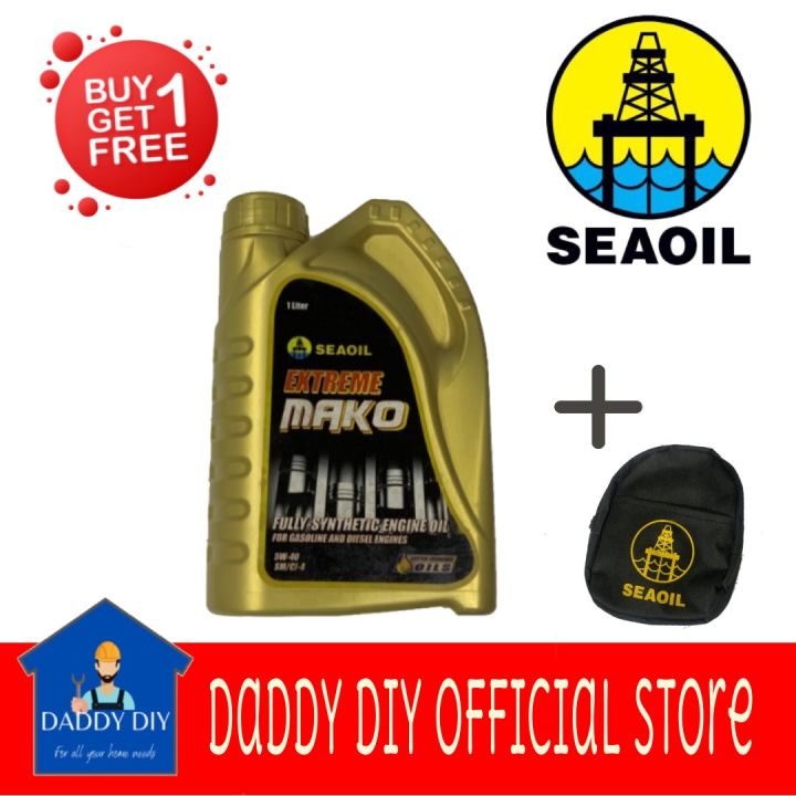 Seaoil Extreme MAKO Fully Synthetic Engine Oil 5W-40 SM/CI-4 | Lazada PH