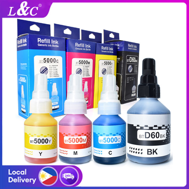 【PH Ready Stock】L&C 4PCS Refill for Brother BT5000 BT6000 Ink Dye Ink ...