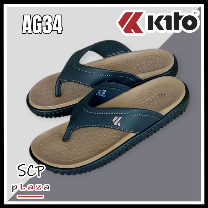 SCPPLaza รองเท้าเพื่อสุขภาพ หูคีบ หูหนีบ Kito AG34 พื้นหนา นุ่ม ใส่สบาย ...