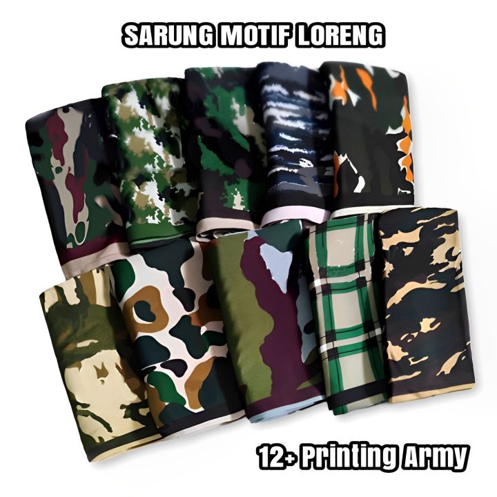 SARUNG LORENG TNI DEWASA / SARUNG MATRA ARMY / SARUNG HALUS MOTIF ...
