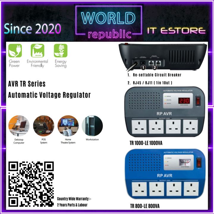 Right Power AVR 800VA TR800LE TR800-LE TR-800LE TR-800-LE / 1000VA ...