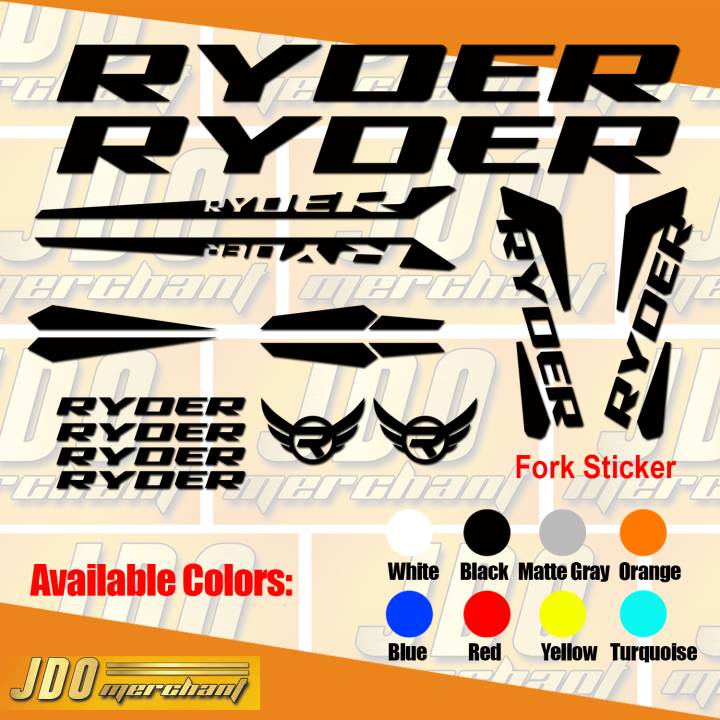 Ryder bike Stickers Vinyl Decals | Lazada PH