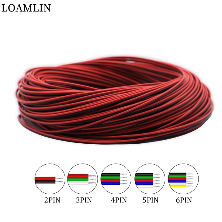 22awg Led Wire Cable 2pin/3pin/4pin/5pin For Ws2812b Ws2811 5050 2835 ...