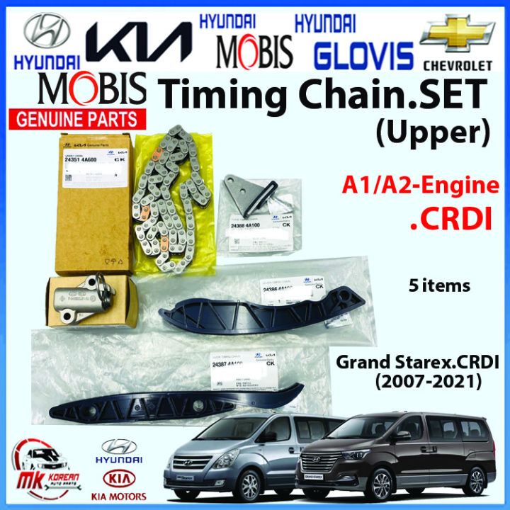 [GENUINE] Timing Chain SET. Upper. 5 items. A1/A2-Engine. D4CB.CRDI ...