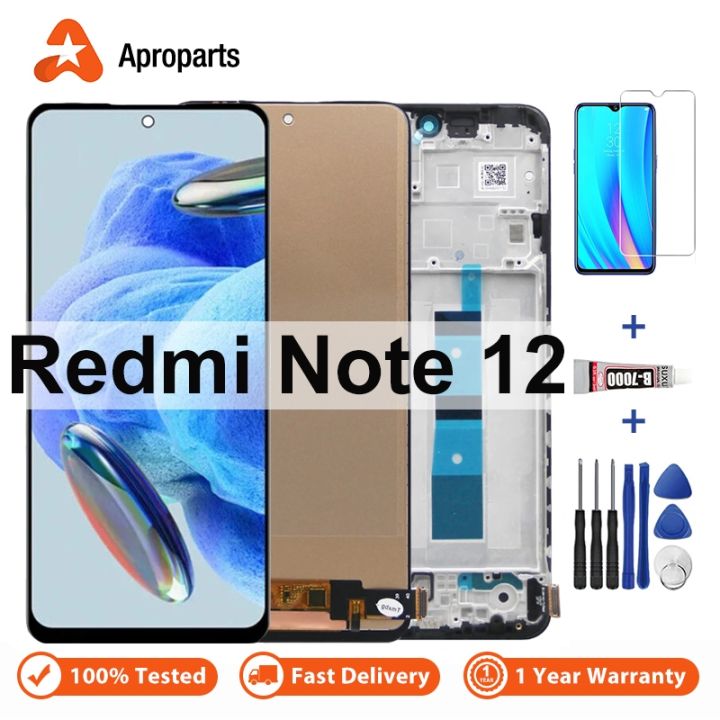 หน้าจอสำหรับ Xiaomi Redmi Note 12 4G 23021 Raeg Note12 5G 22111317I ...
