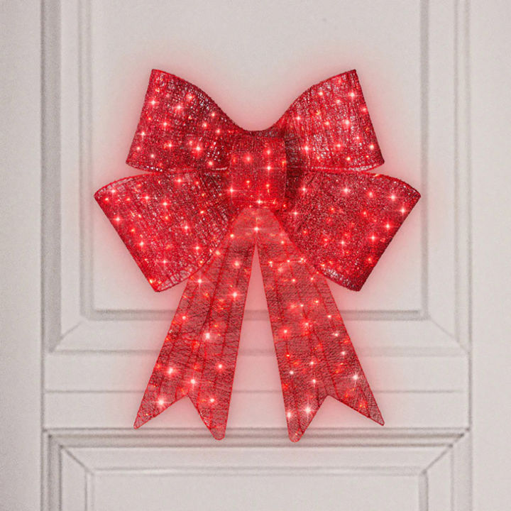Licao Lighting Battery-powered Bow Light Red Led Bow Red Led Glowing ...