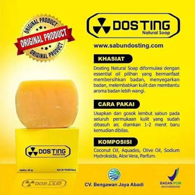 SABUN DOSTING KUNING BPOM 100% ORIGINAL | Lazada Indonesia