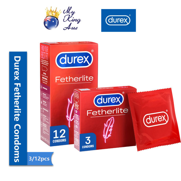 Durex Fetherlite Thin Condoms 3's/12's Thin Regular Size 52mm For Man ...