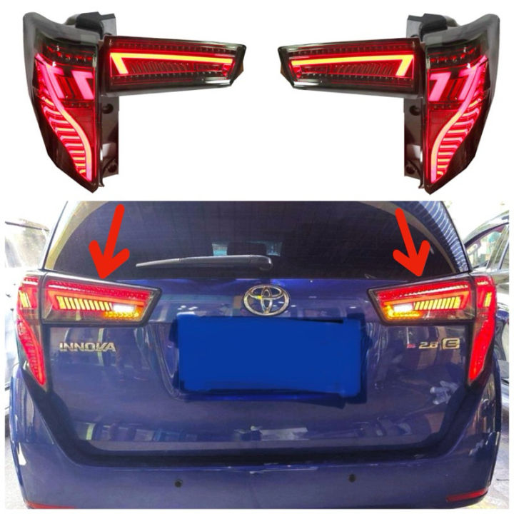 Toyota Innova 2016 - 2024 LED Tail Light Upgrade Smoke | Lazada PH