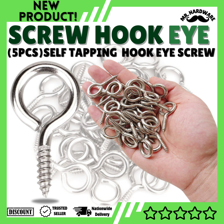 Premium Screw Eye Hooks 6mm-15mm (5PCS) Ideal for DIY Crafts, Home ...