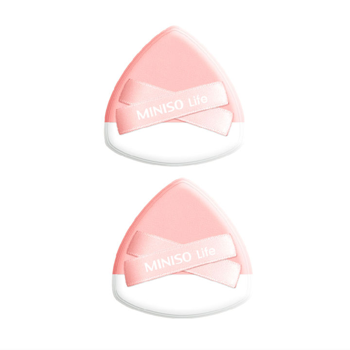 MINISO Peach Pink Series Triangle Makeup Puffs (2 pcs) | Lazada PH