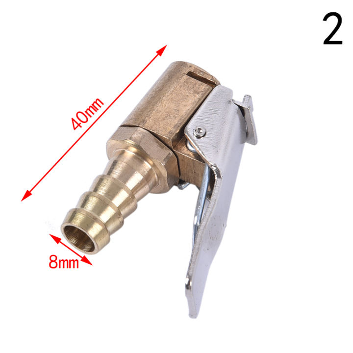 LYM Brass Car Tyre Inflator Valve Connector Air Chuck Tire Clip Lock-on ...