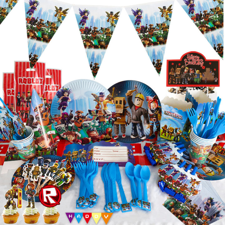 [SG Seller] Roblox Minecraft Gamer Disposable Tableware Partyware ...